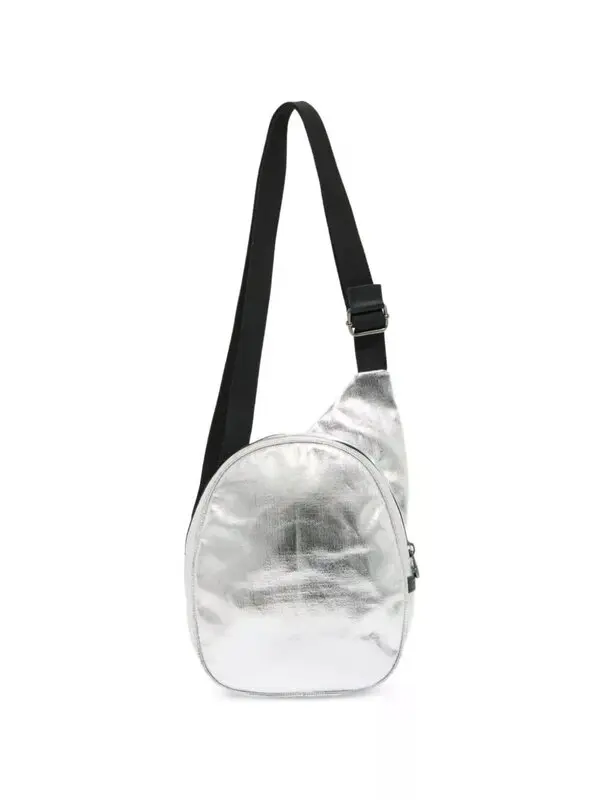 JACK GOMME Kangourou Metallic Crossbody Bag - Silver
