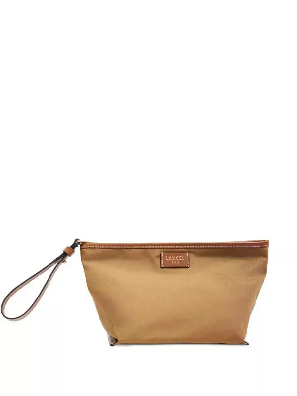 LANCEL Mistral Leather-trim Clutch Bag - Neutrals