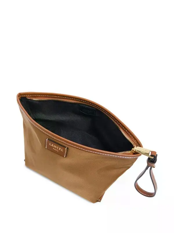 LANCEL Mistral Leather-trim Clutch Bag - Neutrals