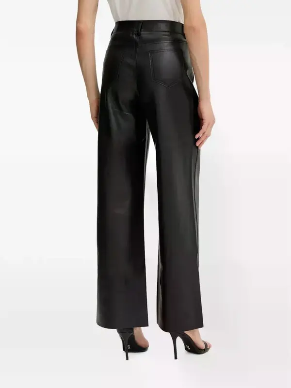 MORGAN Faux-leather Wide-leg Trousers