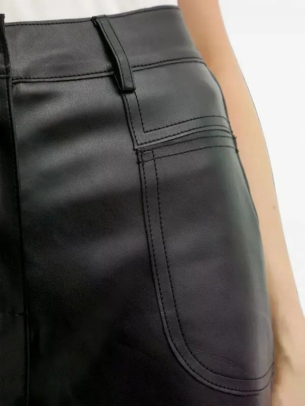 MORGAN Faux-leather Wide-leg Trousers