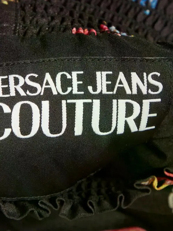 Versace Versailles Print Smocked Mini Dress