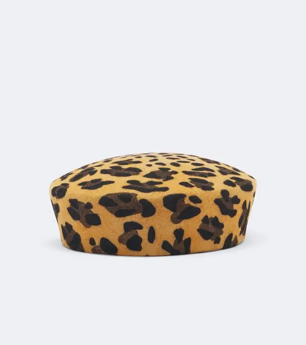 Ruslan Baginskiy Leopard-print Wool Felt Hat