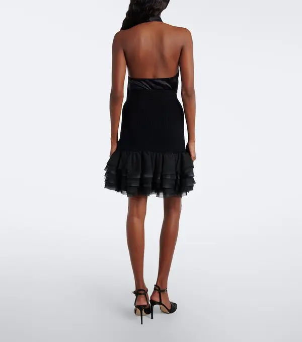 Nina Ricci Ruffled Wool And Cashmere Miniskirt