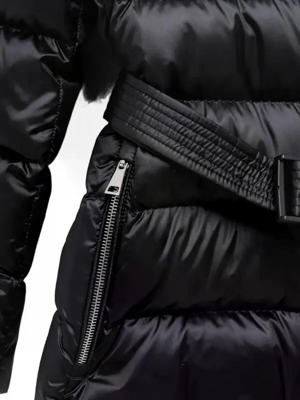 Moncler Cupidones Fur-trim Belted Down Jacket