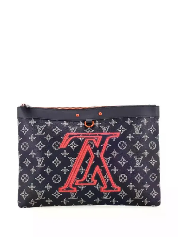 LOUIS VUITTON Pochette Apollo Limited Edition Upside Down Monogram Ink Gm Clutch Bag - Black