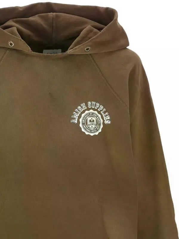AMISH SUPPLIES Logo-print Raglan-sleeve Hoodie