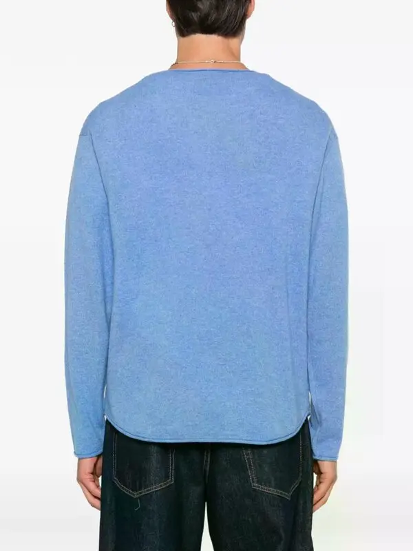 Guest In Residence Curved-hem Sweater - Blue