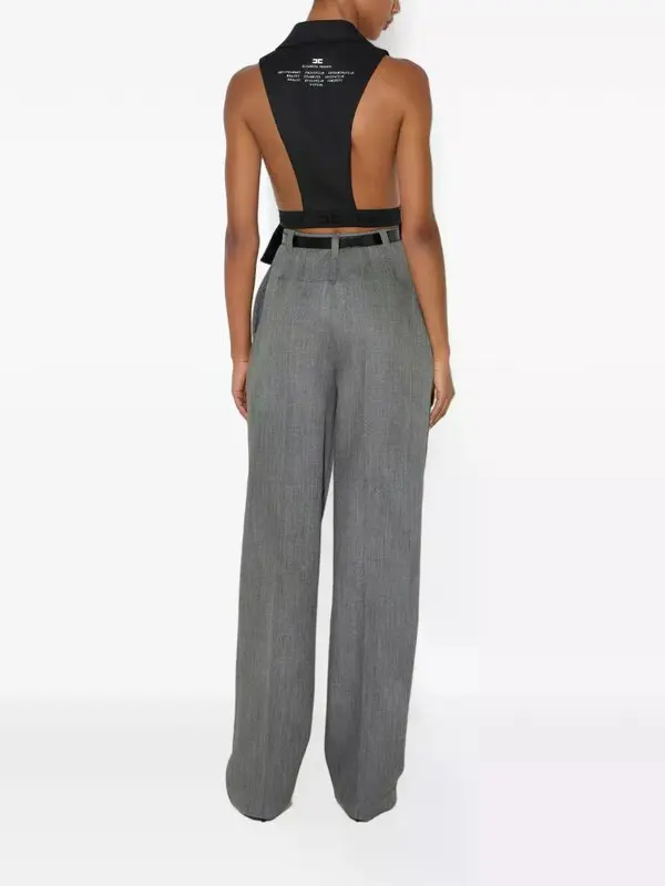 Elisabetta Franchi Double-breasted Lettering-print Waistcoat
