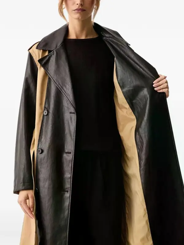 Patrizia Pepe Colour-block Double-breasted Coat