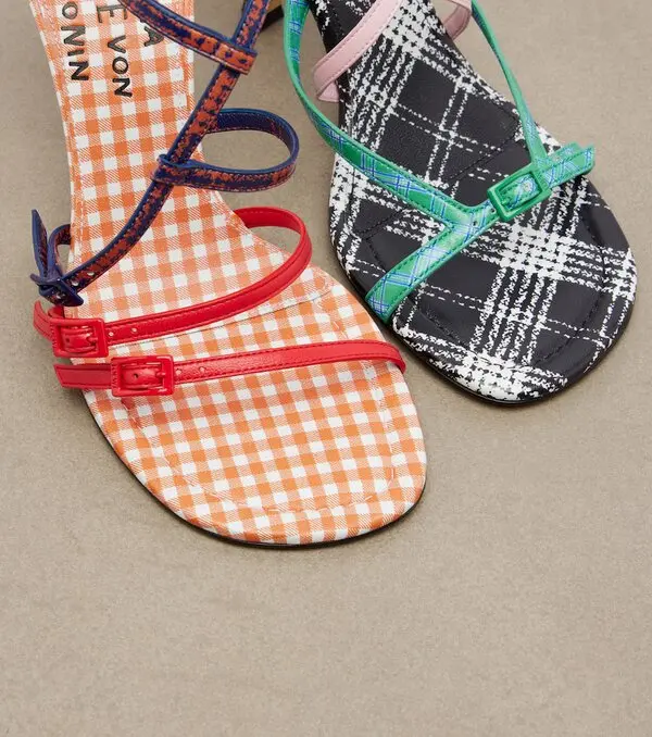 Loewe X Cosima Von Bonin New Comic Leather Sandals - Multicoloured