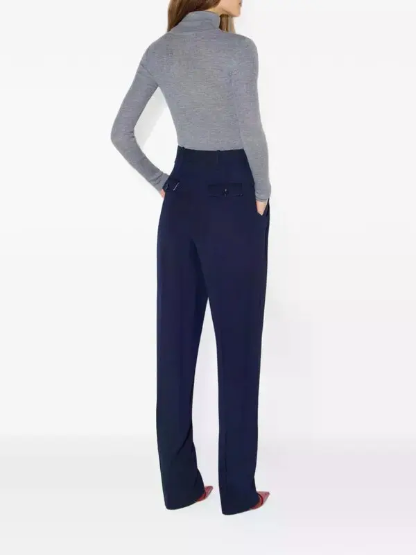 Elisabetta Franchi Flowing Gabardine Trousers