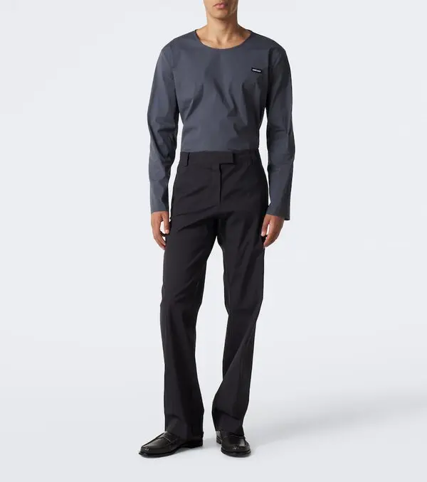 Miu Miu Cotton-blend Poplin T-shirt