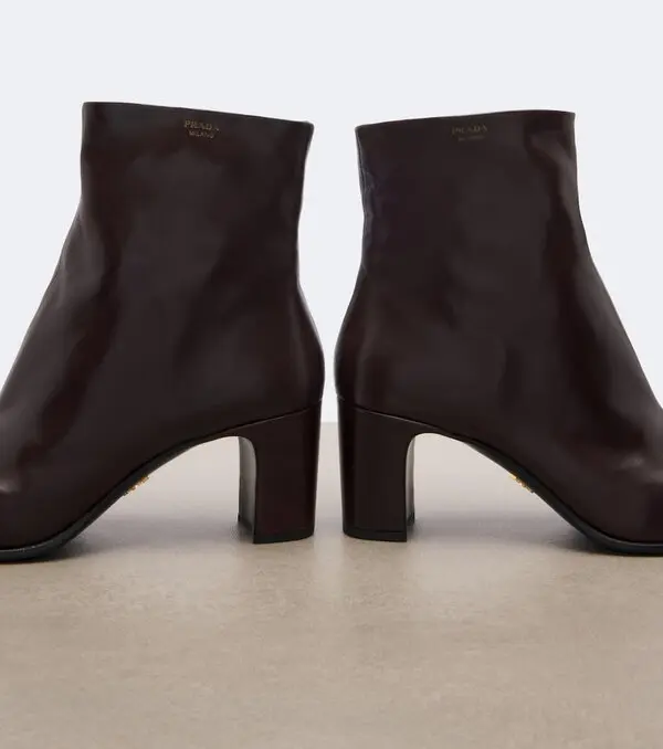 Prada Leather Ankle Boots