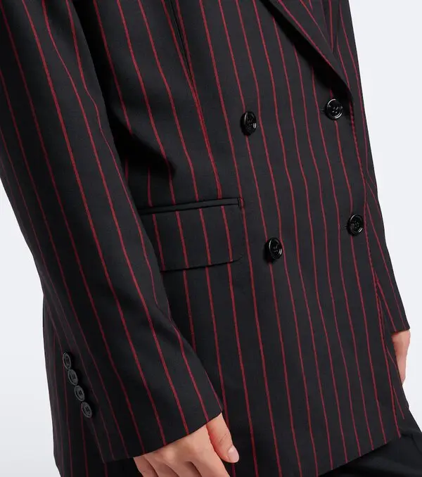 Dolce & Gabbana Chalk Stripe Wool And Cotton-blend Blazer