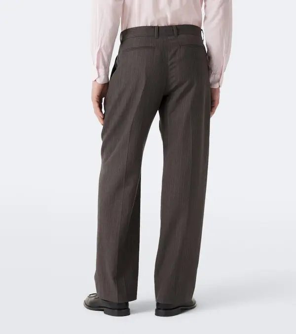 Our Legacy Slack Wool And Cotton Wide-leg Pants