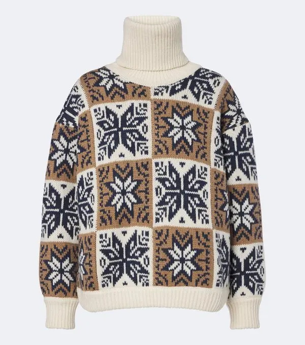 Magda Butrym Wool And Cashmere Turtleneck Sweater - Multicoloured