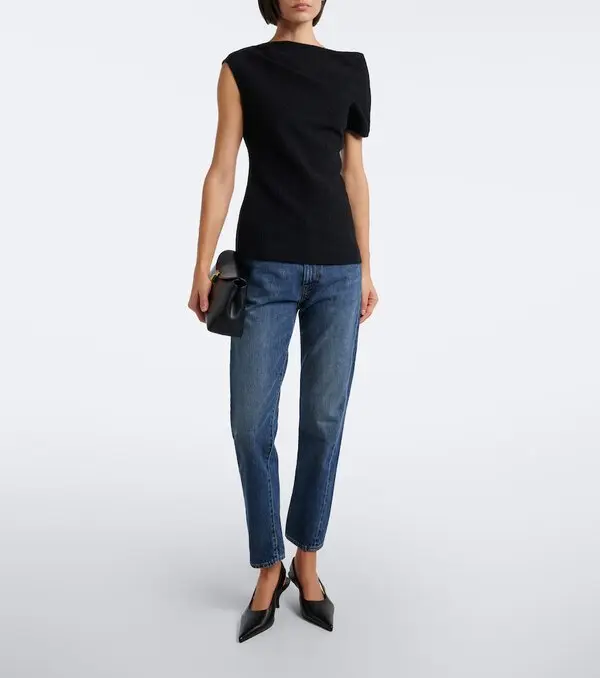 TOTEME One-shoulder Cotton Top