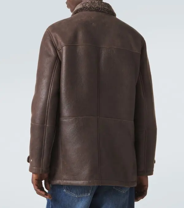 Brunello Cucinelli Shearling-lined Leather Jacket