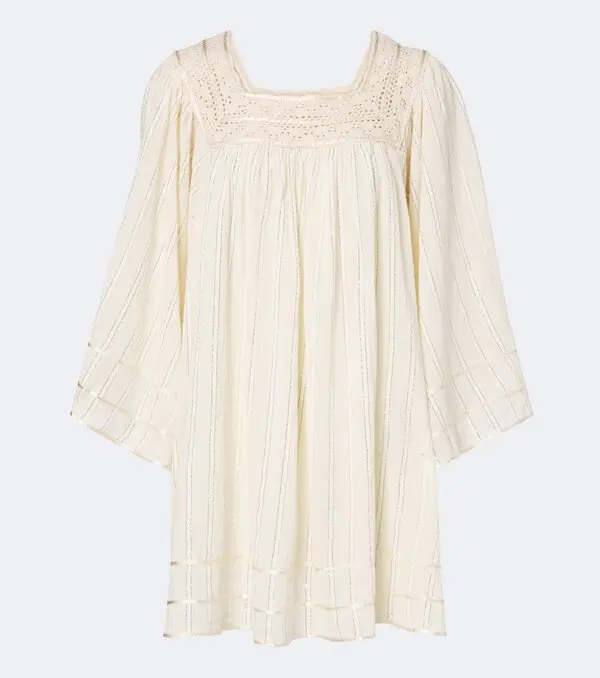 Rixo Estele Lurex® Cotton-blend Kaftan - White