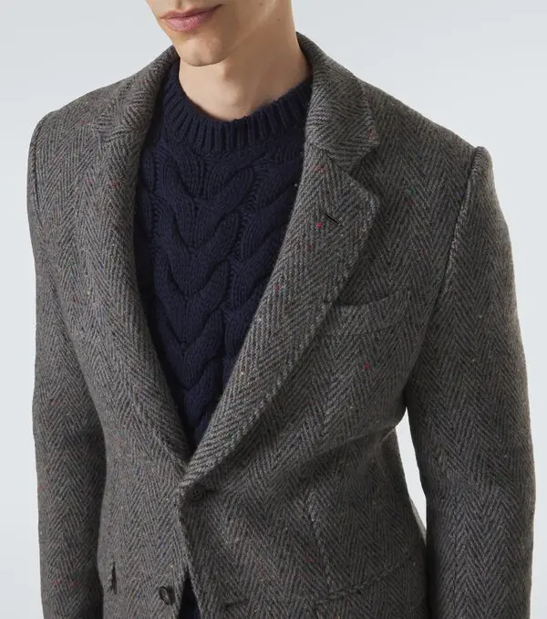 Gabriela Hearst Irving Herringbone Wool And Cashmere Jacket