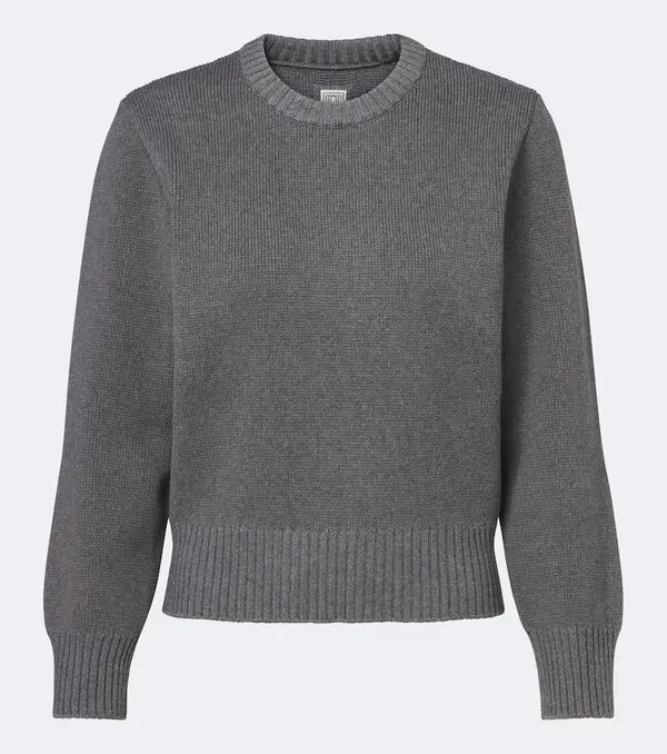 TOTEME Wool And Cotton Sweater - Grey
