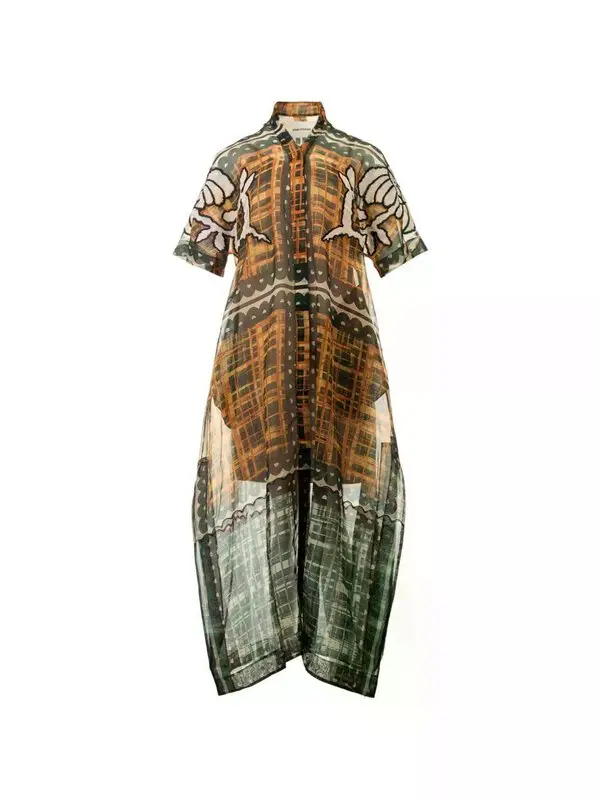 Biyan Graphic-print Silk-blend Maxi Dress