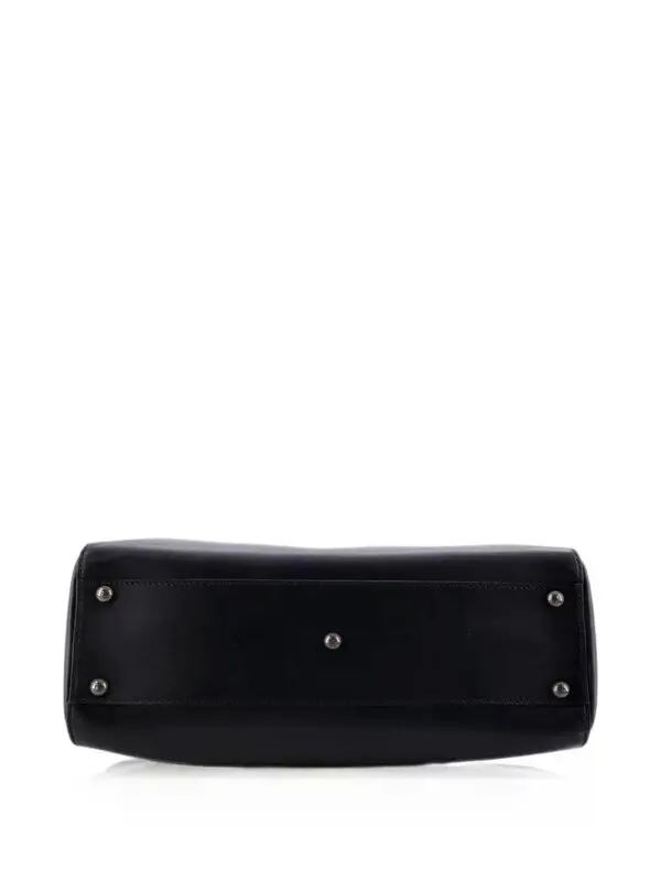 Fendi Peekaboo Bag Rigid Leather Regular Satchel - Black