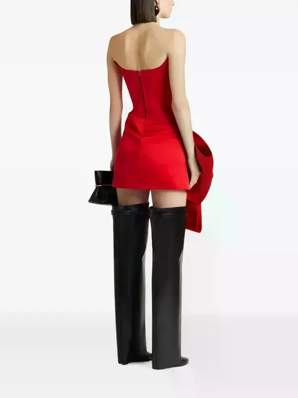 Givenchy Mini Bustier Dress In Satin With Bow