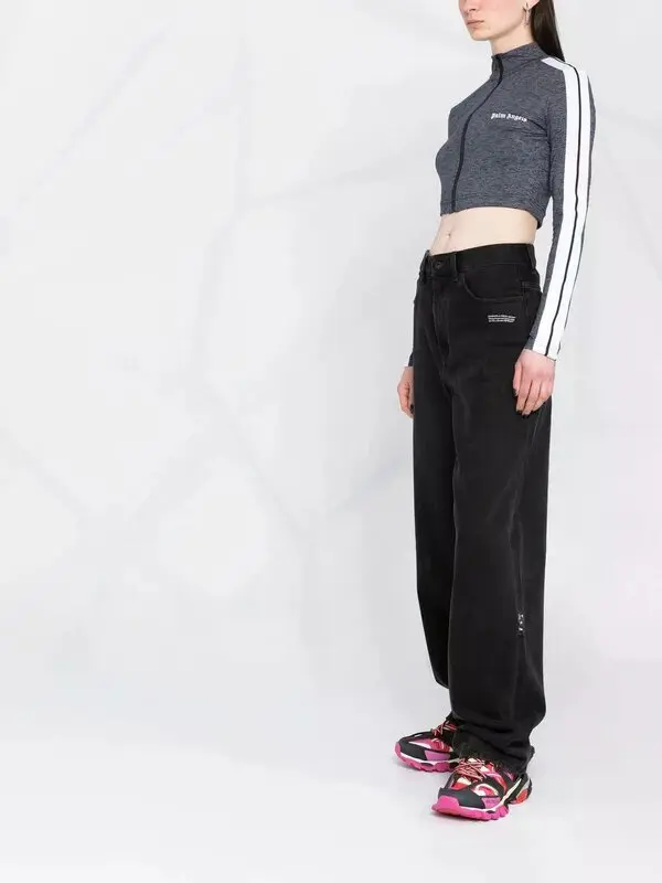 Palm Angels Logo-print Zip-front Track Top