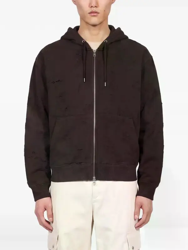 Our Legacy Rascal Distressed Zip-up Hoodie