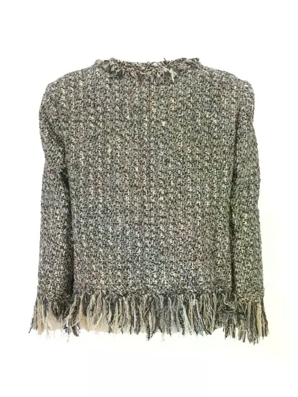 THELAURENT Fringed Tweed-effect Jacket
