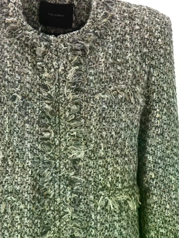 THELAURENT Fringed Tweed-effect Jacket