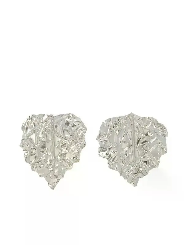 JIL SANDER Leaf-shaped Pendant Earrings