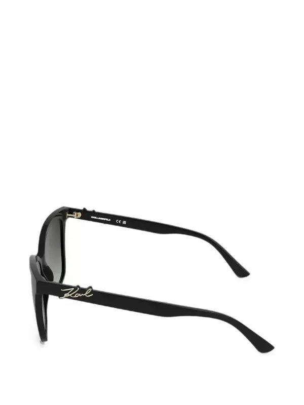 Karl Lagerfeld Logo-plaque Cat-eye Sunglasses - Black