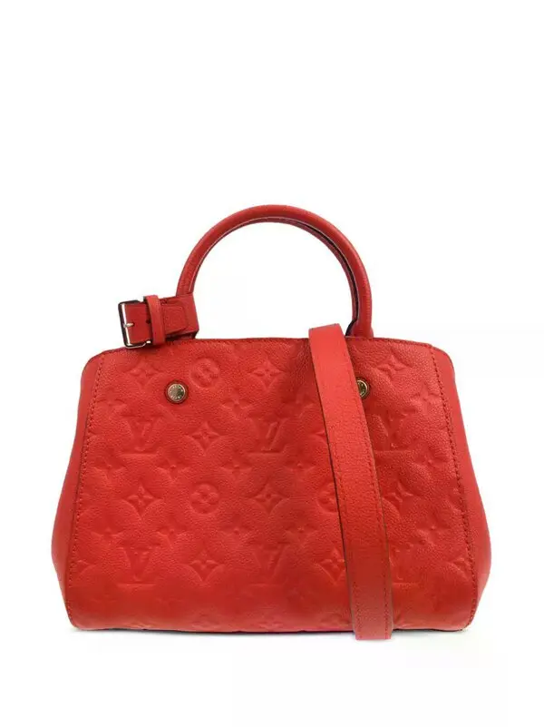 LOUIS VUITTON 2018 Mm Monogram Montaigne Handbag - Red