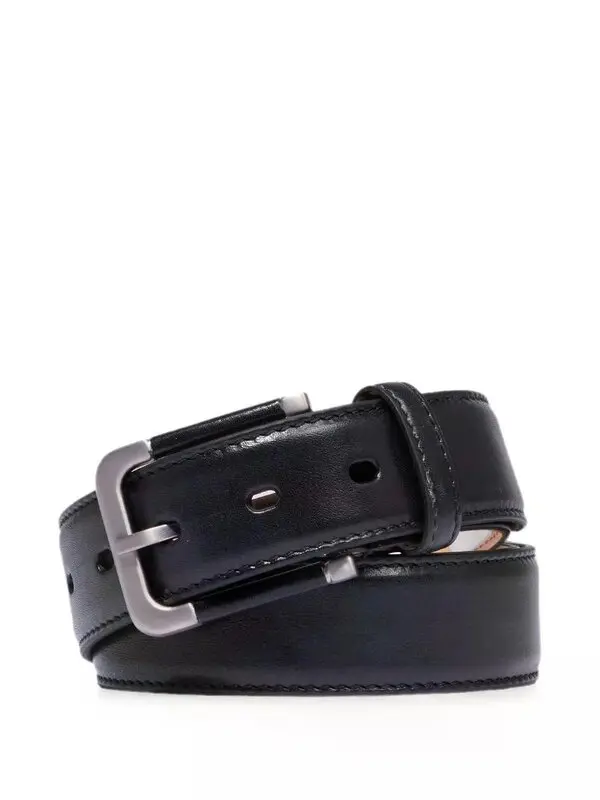 THE BRIDGE Logo-embossed Leather Belt