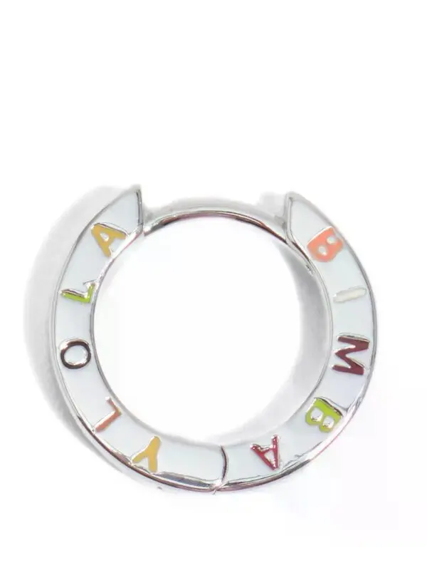 Bimba Y Lola Engraved-logo Hoop Earrings
