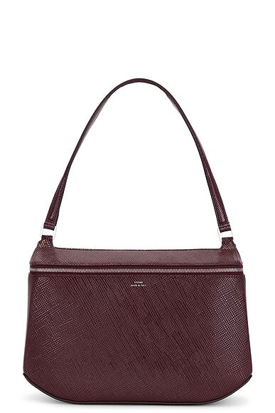 TOTEME Clip Palmellato Patent Shoulder Bag - Cherry