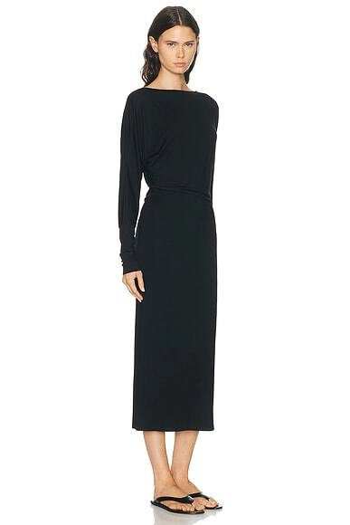 Eterne Long Sleeve Soft Jersey Midi Dress