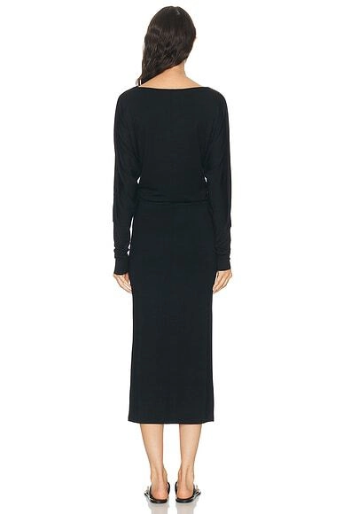Eterne Long Sleeve Soft Jersey Midi Dress