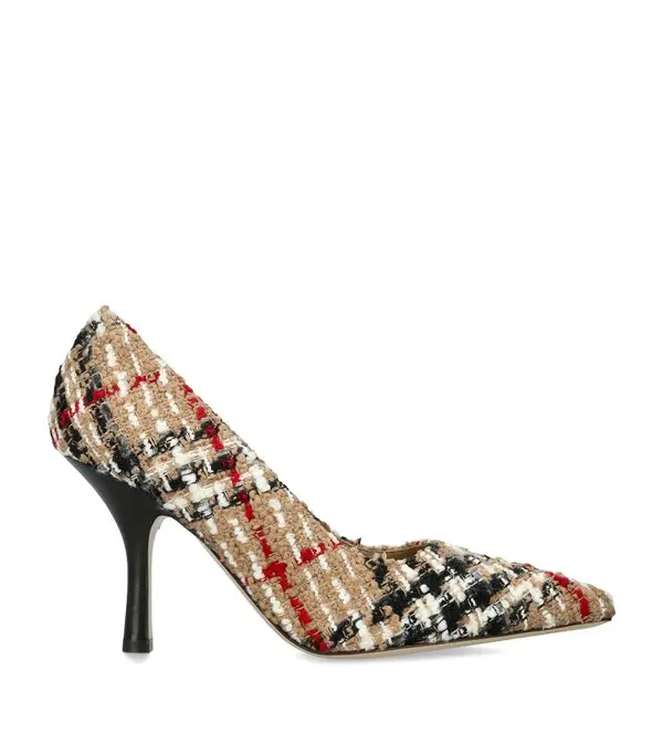 Burberry Tweed Check Dame Pumps​ 90