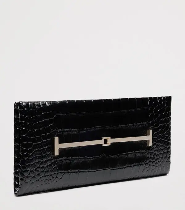 TOM FORD Croc-embossed Leather Clutch Bag