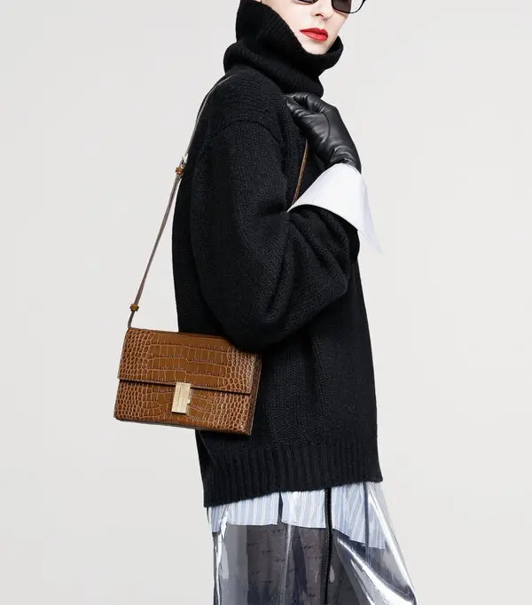 TOM FORD Mini Croc-embossed Leather Mia Shoulder Bag