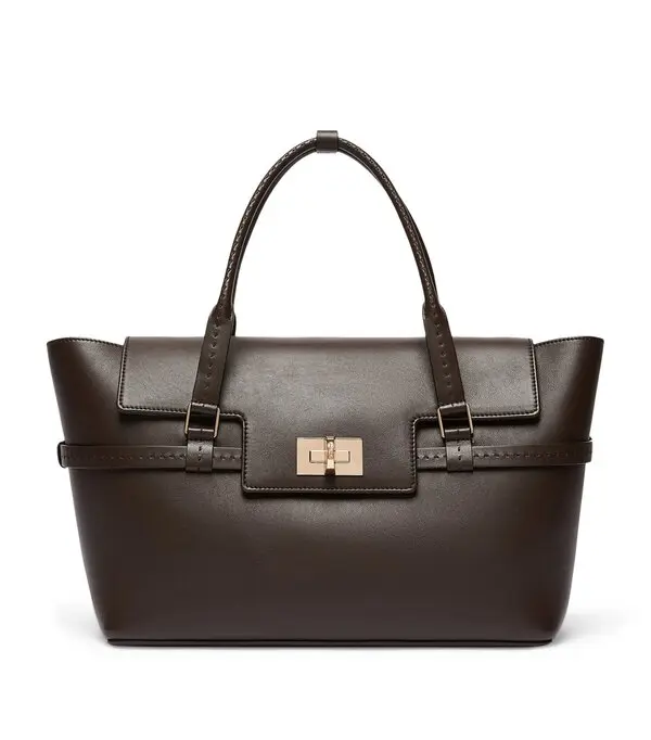 Max Mara Leather Margeux Top-handle Bag - Brown