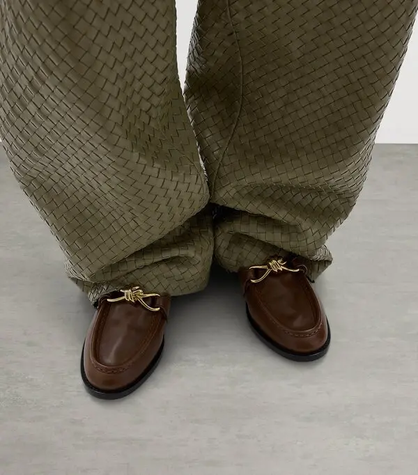 Bottega Veneta Leather Astaire Loafers