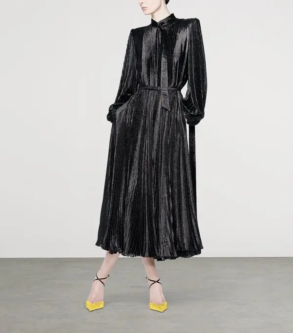 TOM FORD Silk Charmeuse Lurex Midi Dress