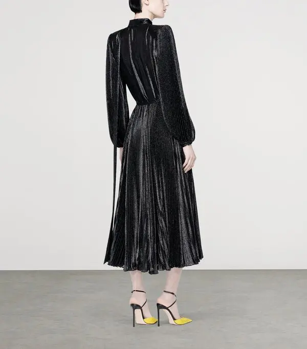 TOM FORD Silk Charmeuse Lurex Midi Dress