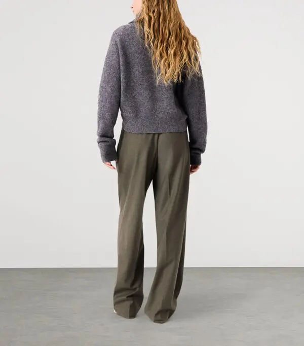 Maje Yak-blend Quarter-zip Sweater
