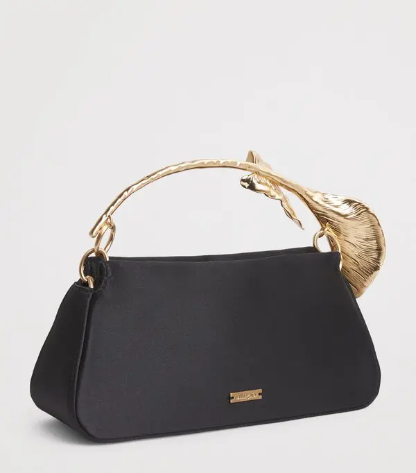 Cult Gaia Mini Silk-satin Calla Top-handle Bag
